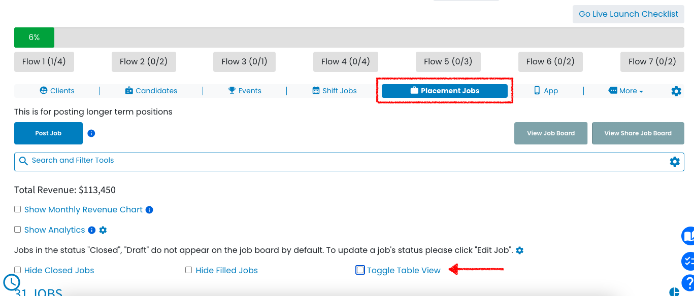 How To Bulk Update Placement Job Statuses